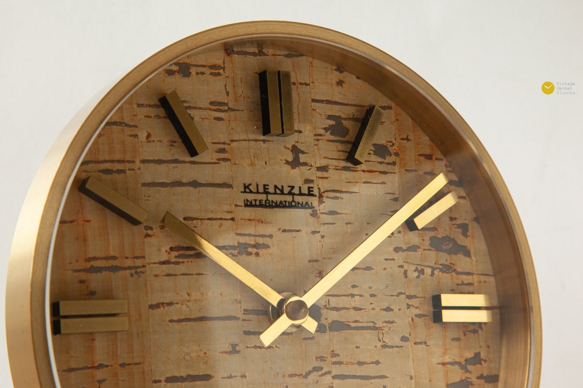 Stunnning KIENZLE Mid Century Desk CLOCK Cork Germany Bauhaus | Etsy