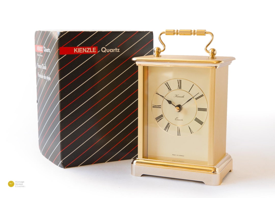 80s NOS Kienzle Desk CLOCK Modernism Kitsch Mid Century Table Germany ...