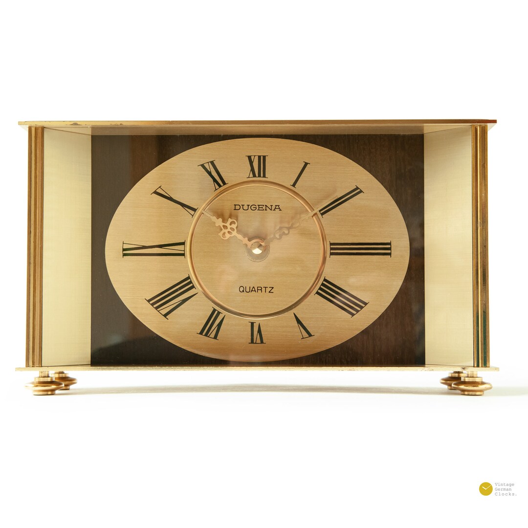 70s DUGENA Desk CLOCK - Mid Century MCM Junghans Atomic Space Age Table ...