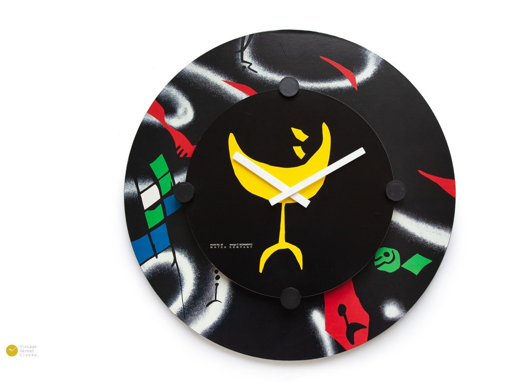 XXL 80s Postmodern KOZIOL Wall Clock Memphis Style Vaporwave Japan ...