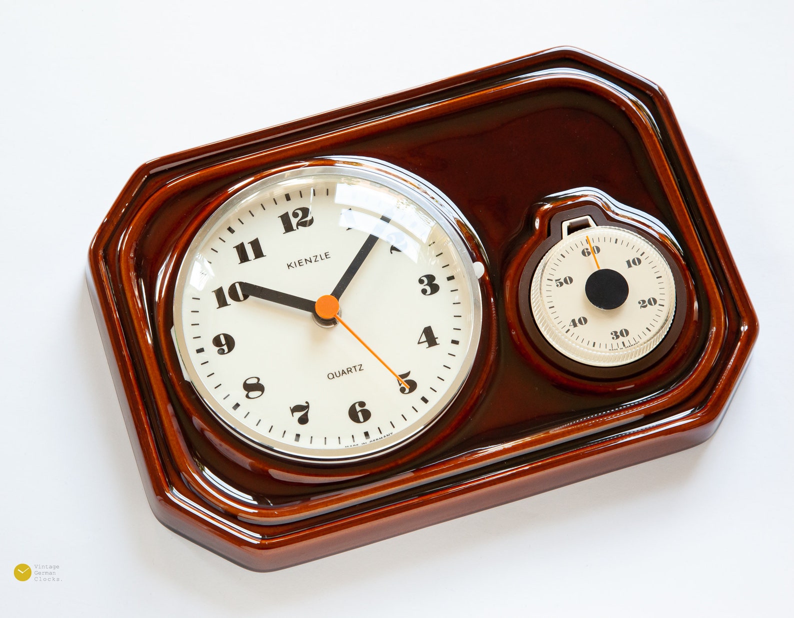 70s KIENZLE Ceramic Kitchen Clock - Timer Space Age Panton Modern ...