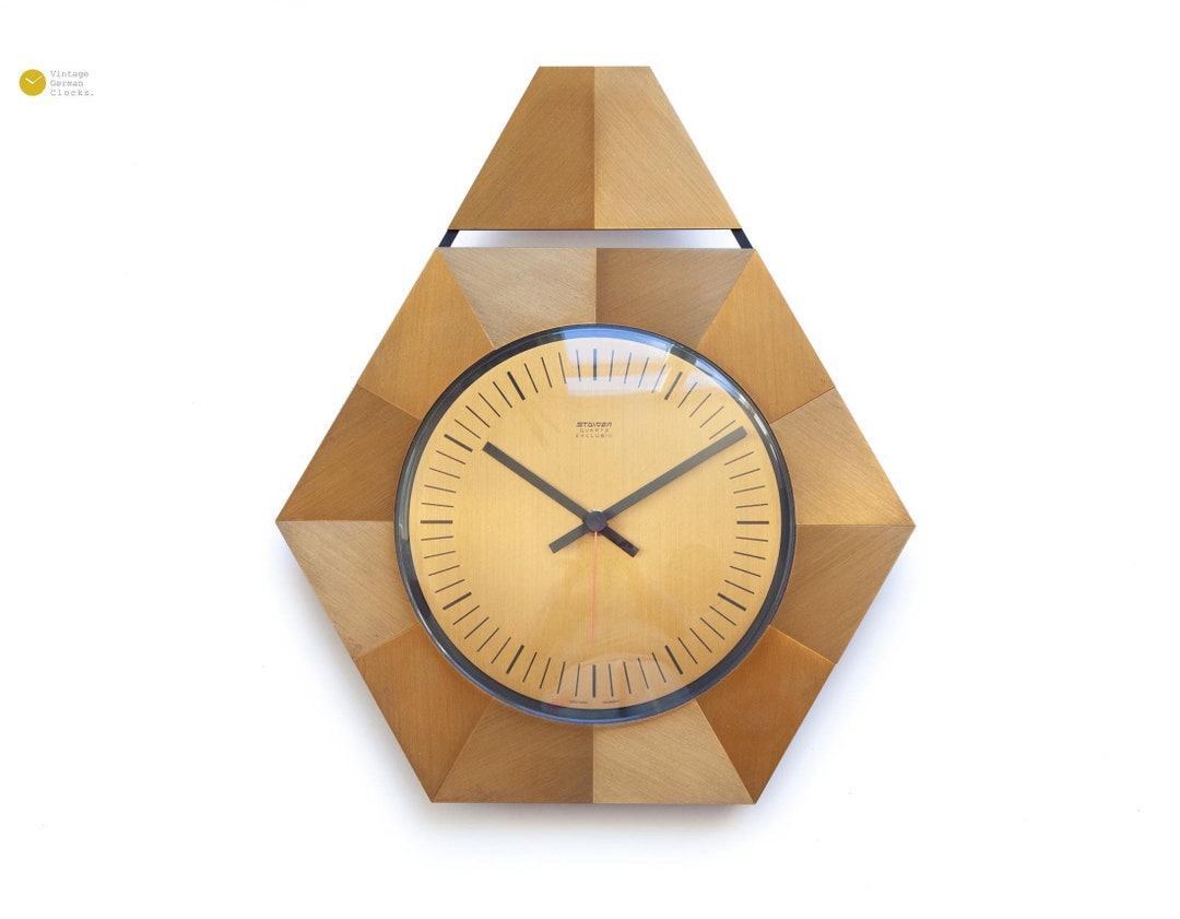 Noble Brutalist STAIGER Wall Clock Mid Century Modernism Space Age ...