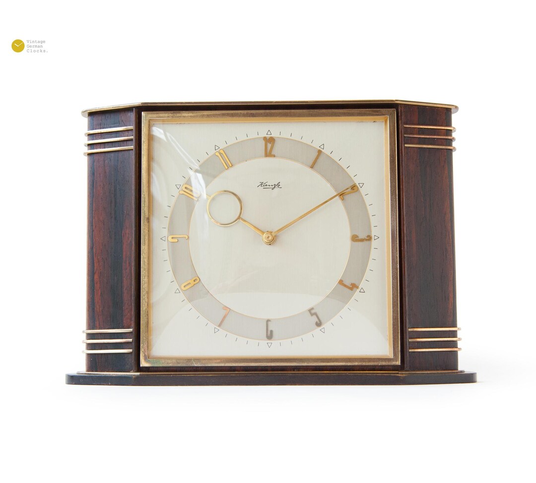 Art Deco KIENZLE Heinrich Möller Desk Clock Mid Century Modernism ...