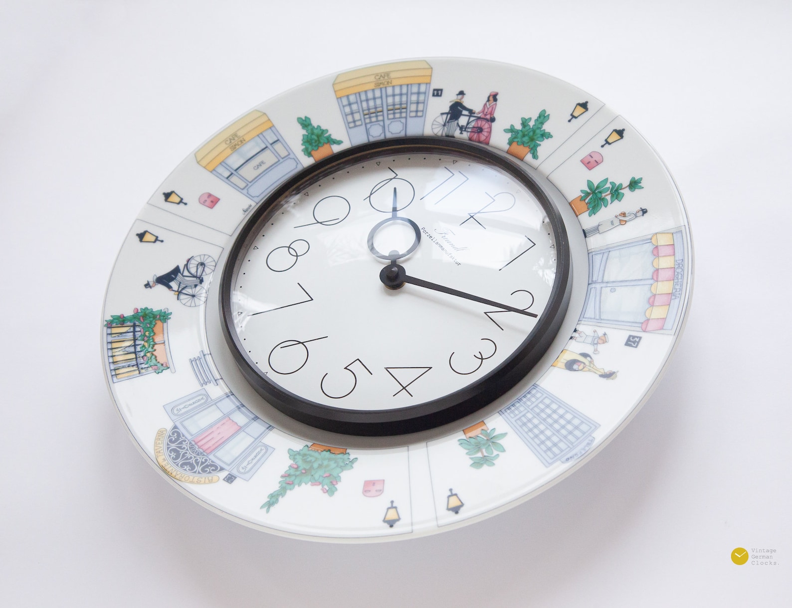 Postmodern Art Deco Porcelain CLOCK FREUNDL 80s Style Germany | Etsy