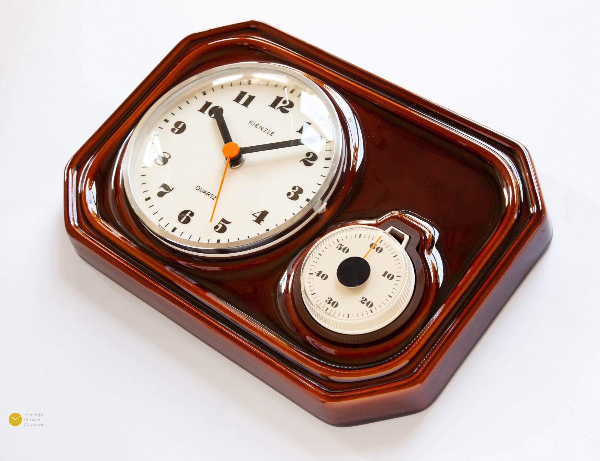 70s KIENZLE Ceramic Kitchen Clock - Timer Space Age Panton Modern ...