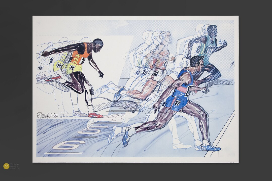 1984 RÜDIGER ESCHERT Illustration Art Print Poster Sports Original ...