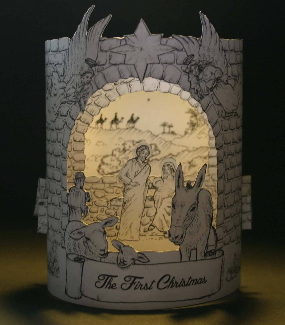 3D Paper Nativity Scene by Jenny Mclaughlin, Kit, DIY, Digital Download ...