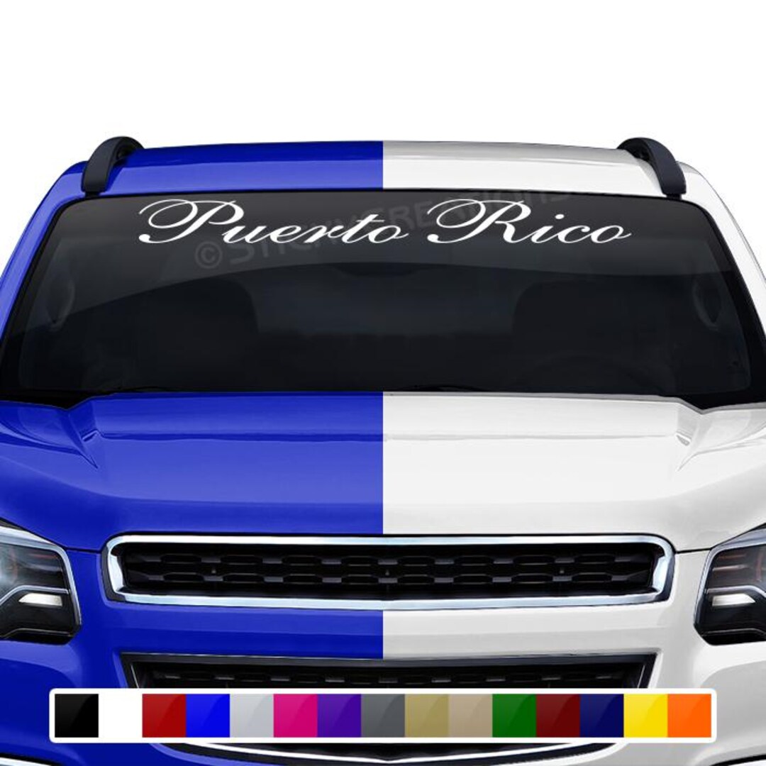 PUERTO RICO Decal Sticker Windshield Window Vinyl Graphic Banner for ...