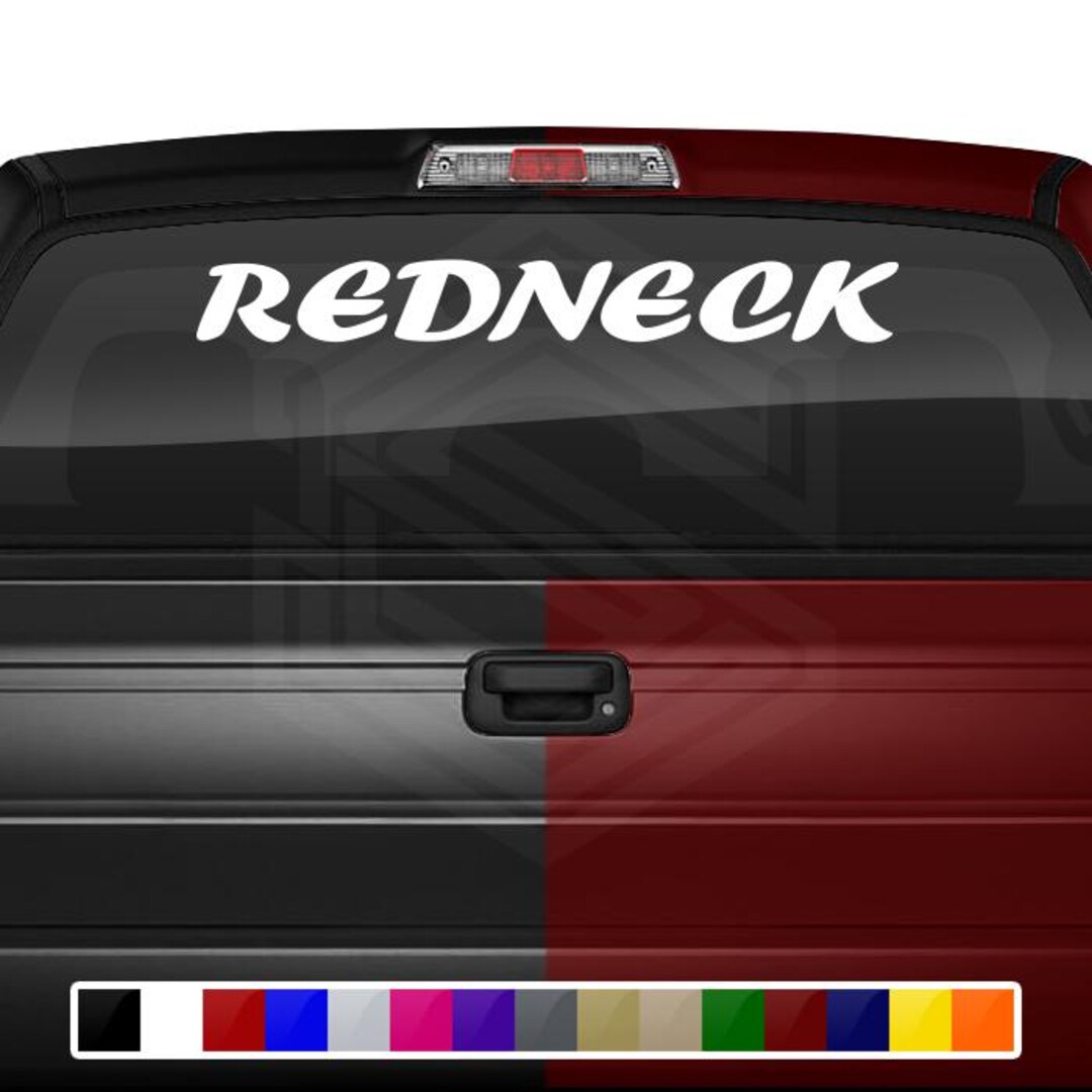 REDNECK Decal Sticker Windshield Window Vinyl Graphic Banner Car Truck ...