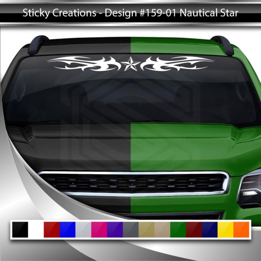 Design #159-01 NAUTICAL STAR Decal Sticker Windshield Window Vinyl ...