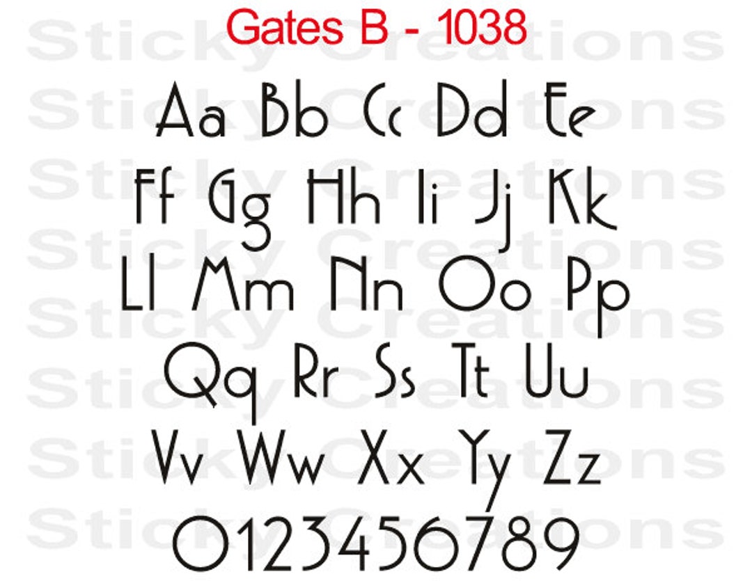 Custom Text Gates B Font Customized Personalized Letters Name ...