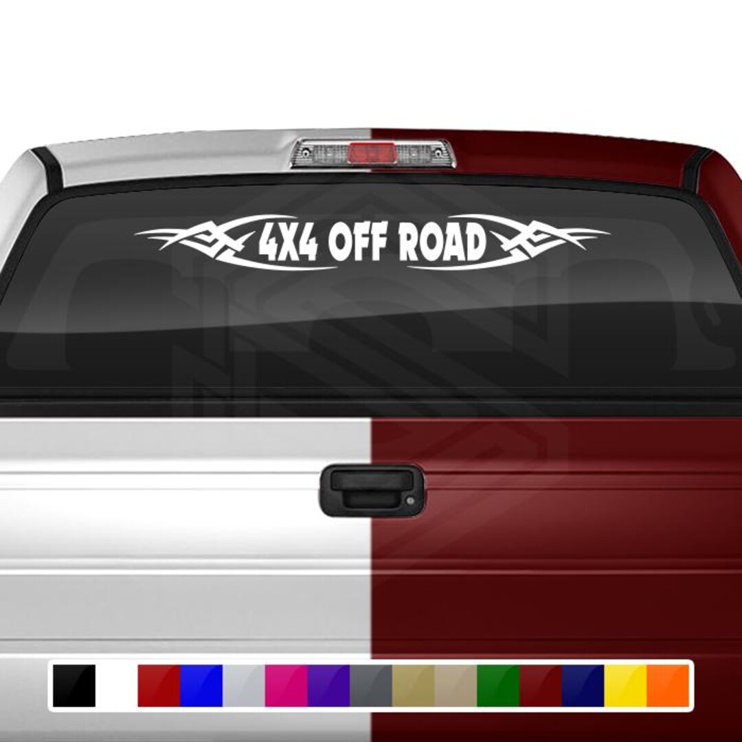 Design #106 4X4 OFF ROAD Decal Sticker Windshield Window Vinyl Graphic ...