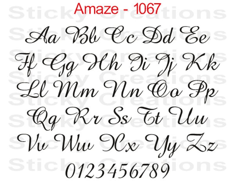 Custom Text Amaze Font Customized Personalized Letters Name Cursive ...