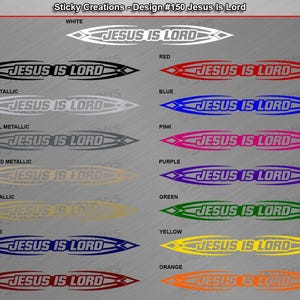 Design #150 JESUS is LORD Decal Sticker Windshield Window Vinyl Graphic ...