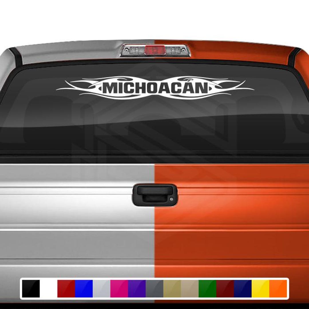 Design #115 MICHOACÁN MX Mexico Decal Sticker Windshield Window Vinyl ...