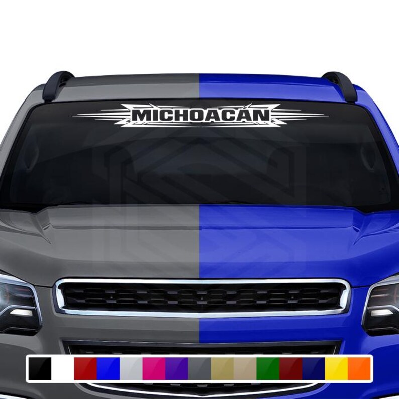 Design #117 MICHOACÁN MX Mexico Decal Sticker Windshield Window Vinyl ...