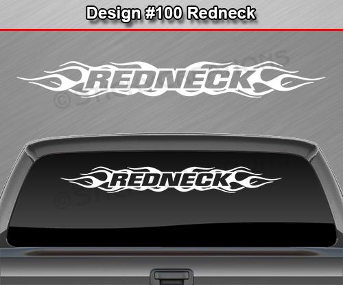 Design #100 REDNECK Decal Sticker Windshield Window Vinyl Graphic ...