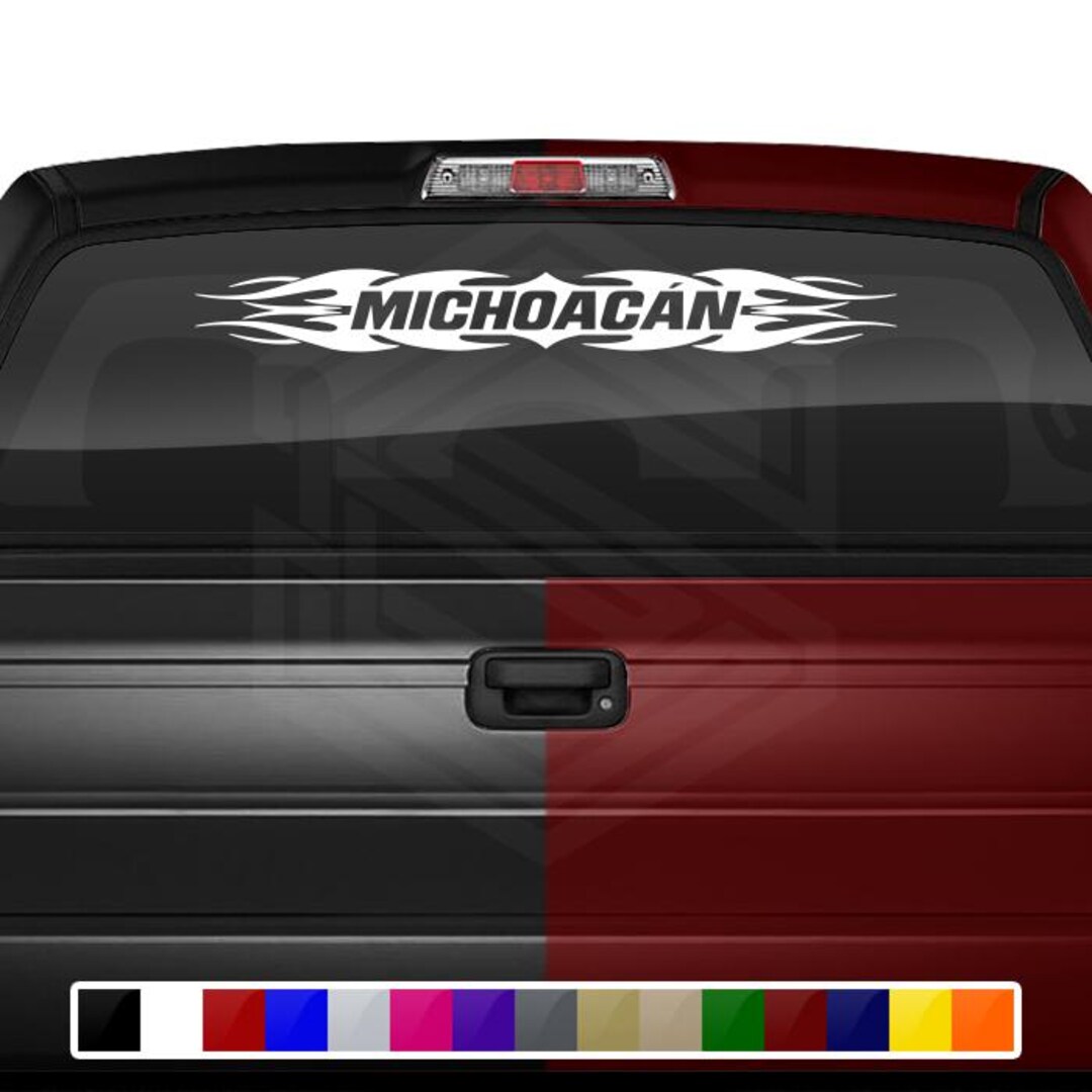 Design #114 MICHOACÁN MX Mexico Decal Sticker Windshield Window Vinyl ...
