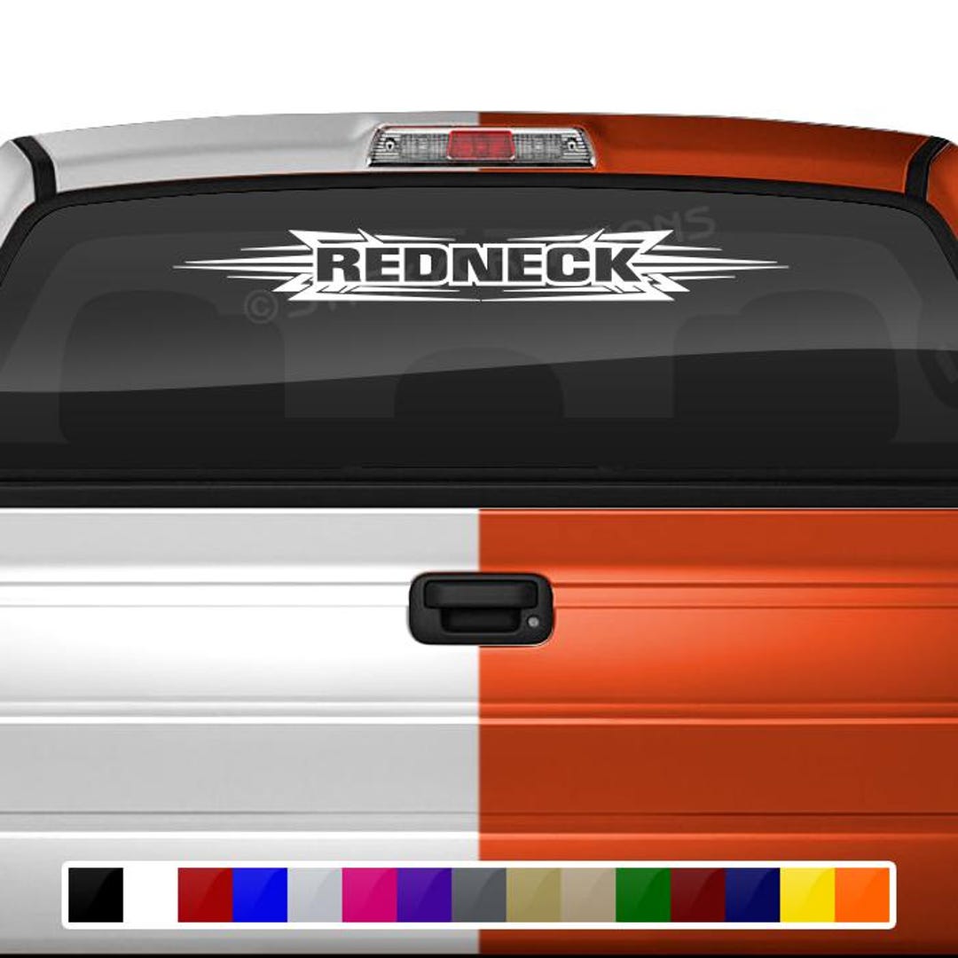 Design 117 REDNECK Decal Sticker Windshield Window Vinyl Graphic Banner ...