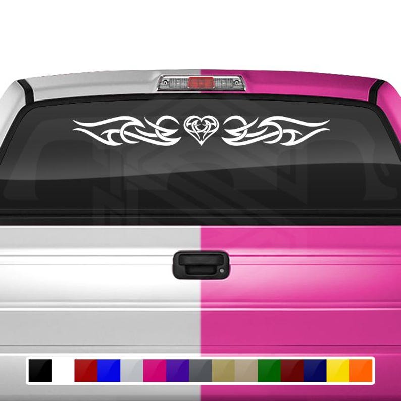 Design #165-05 HEART Decal Sticker Windshield Window Vinyl Graphic ...