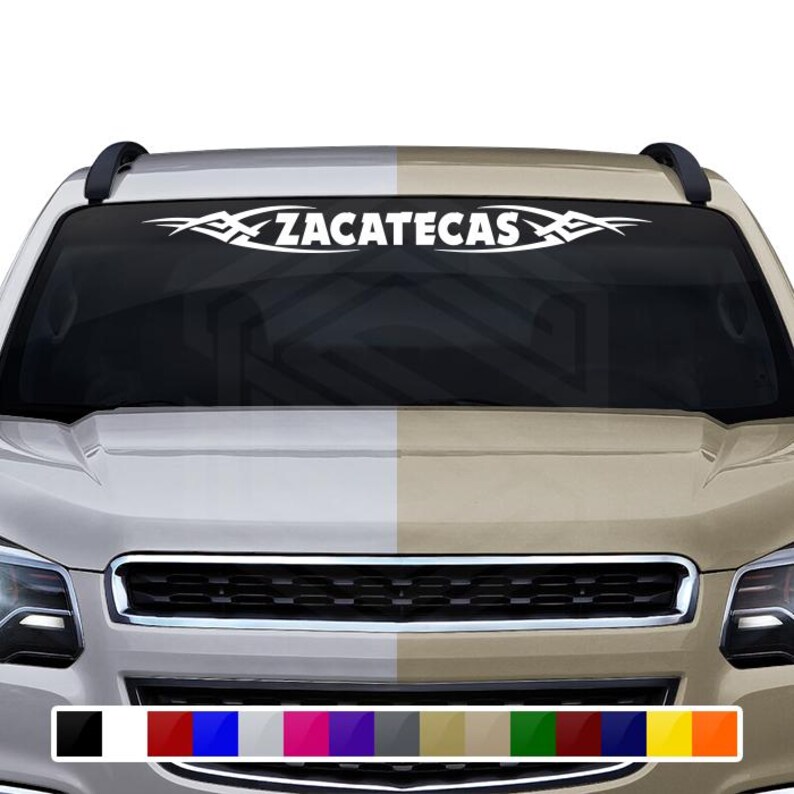 Design #106 ZACATECAS MX Mexico Decal Sticker Windshield Window Vinyl ...