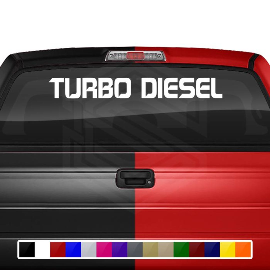 TURBO DIESEL Decal Sticker Windshield Window Vinyl Graphic Banner for ...