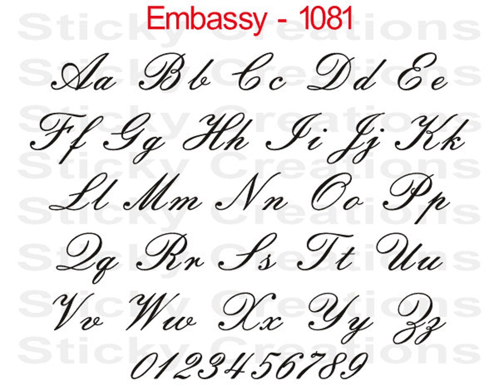 Custom Text Embassy Font Customized Personalized Letters Name Script Windshield Decal Sticker ...