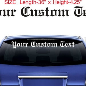 Custom Text Etch Old English Bold Font Customized Personalized Letters ...
