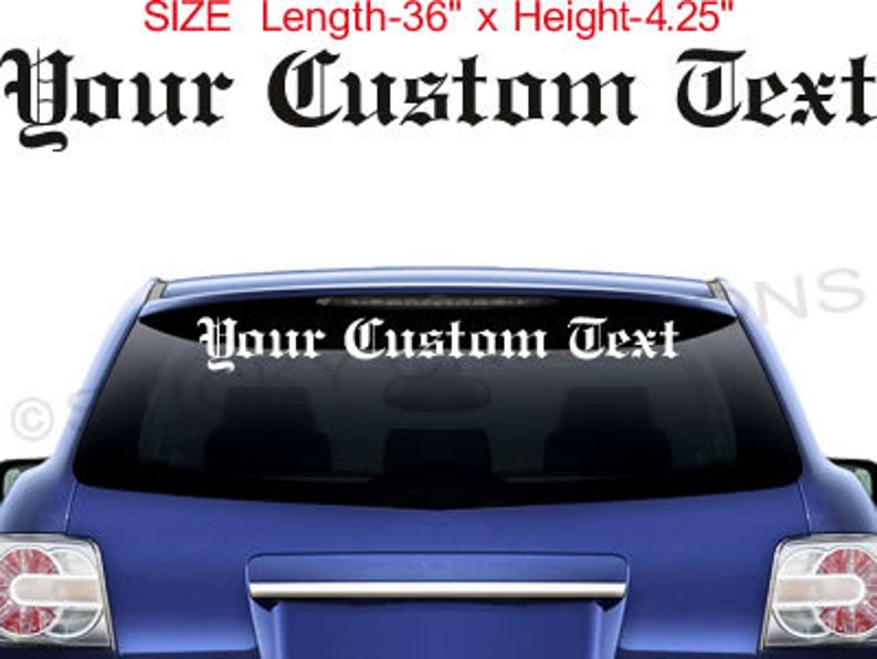 Custom Text Etch Old English Bold Font Customized Personalized Letters ...