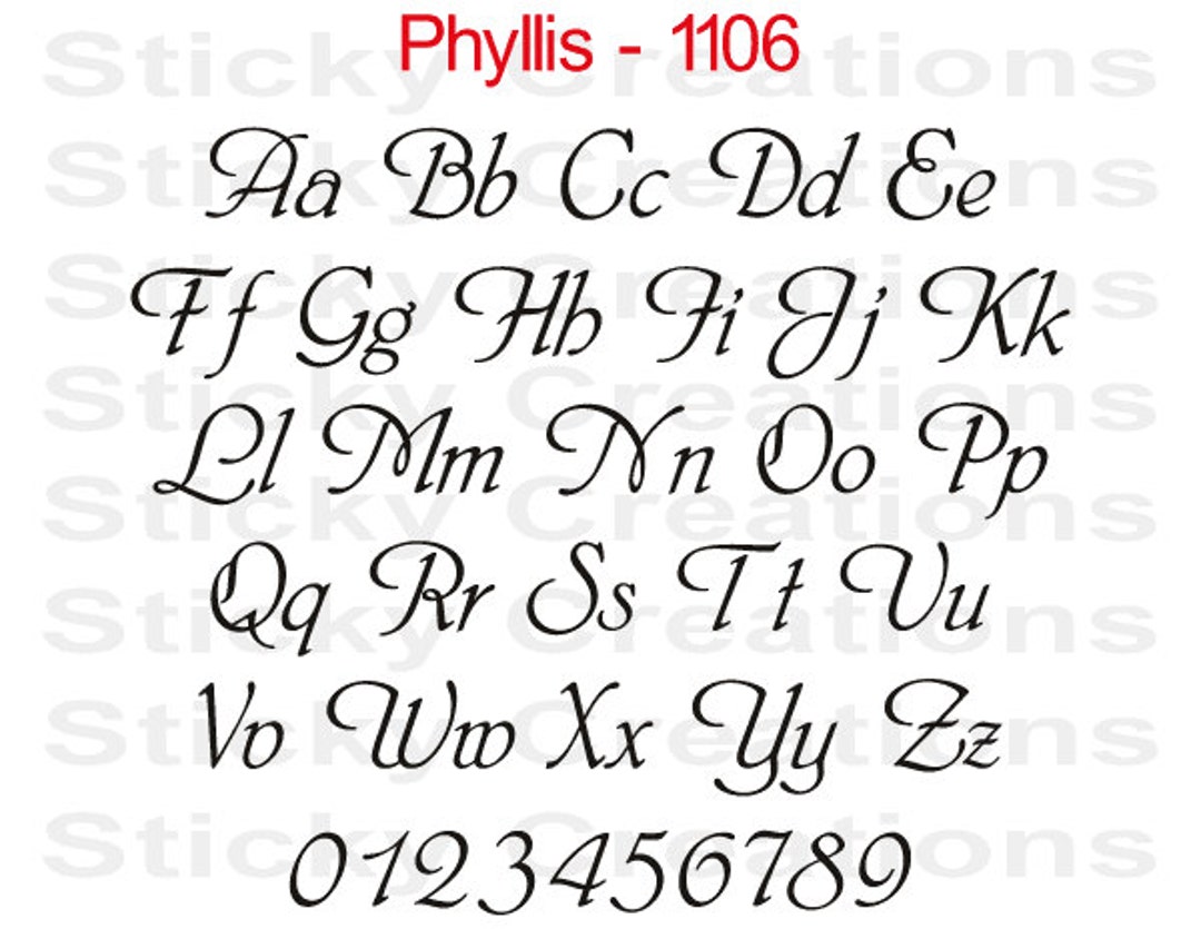 Custom Text Phyllis Font Customized Personalized Letters Name - Etsy