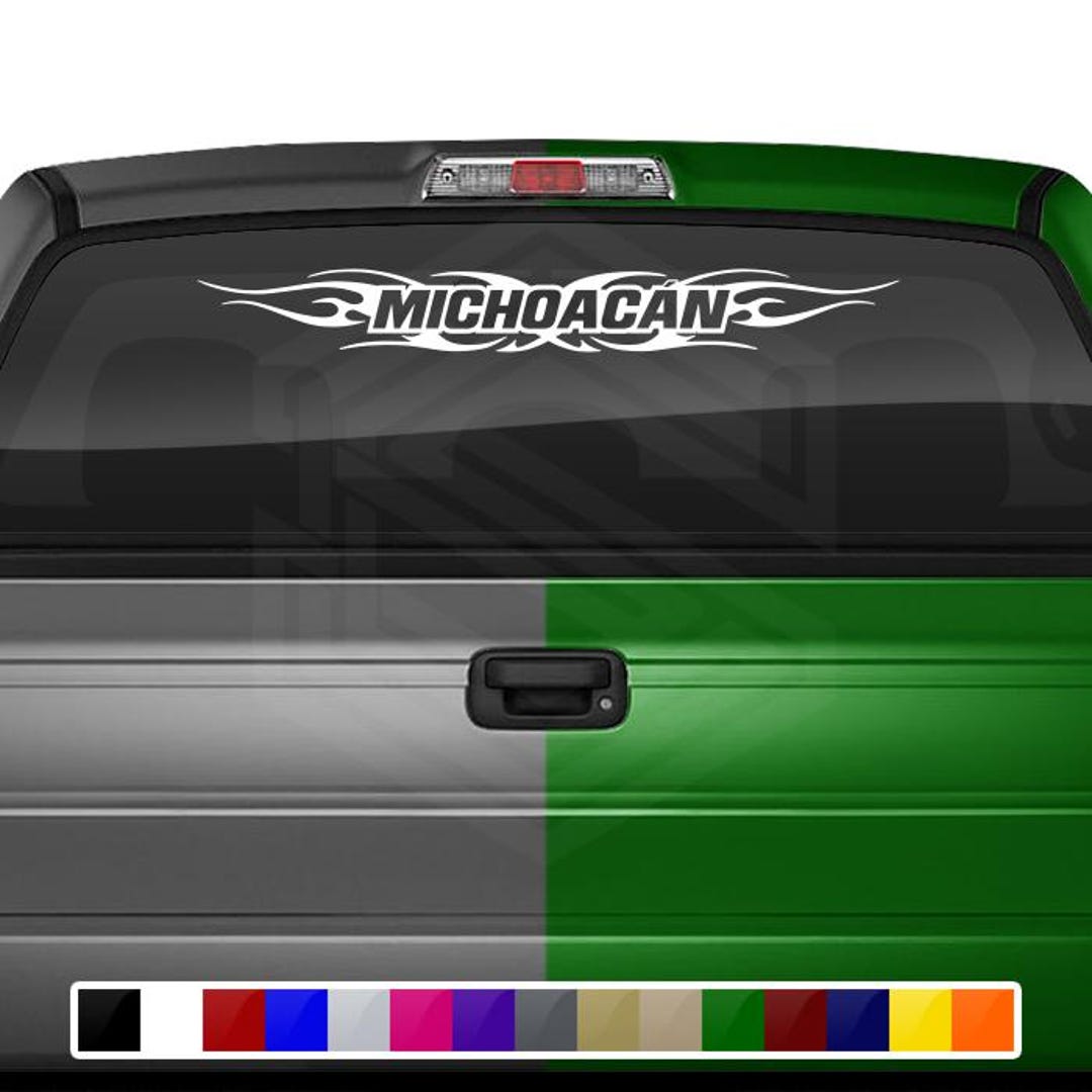 Design #116 MICHOACÁN MX Mexico Decal Sticker Windshield Window Vinyl ...