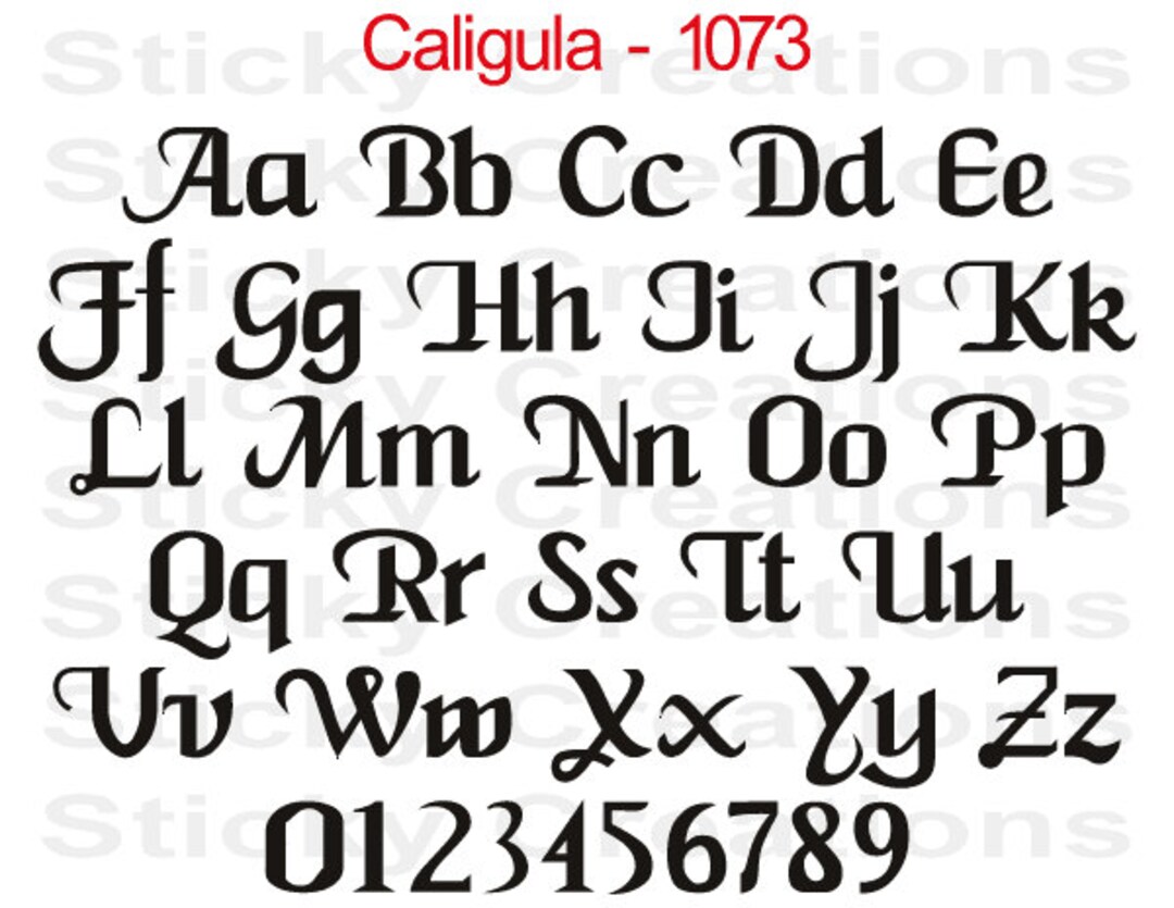 Custom Text Caligula Font Customized Personalized Letters Name ...