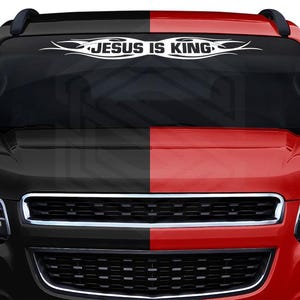 Design #115 JESUS is KING Decal Sticker Windshield Window Vinyl Graphic ...