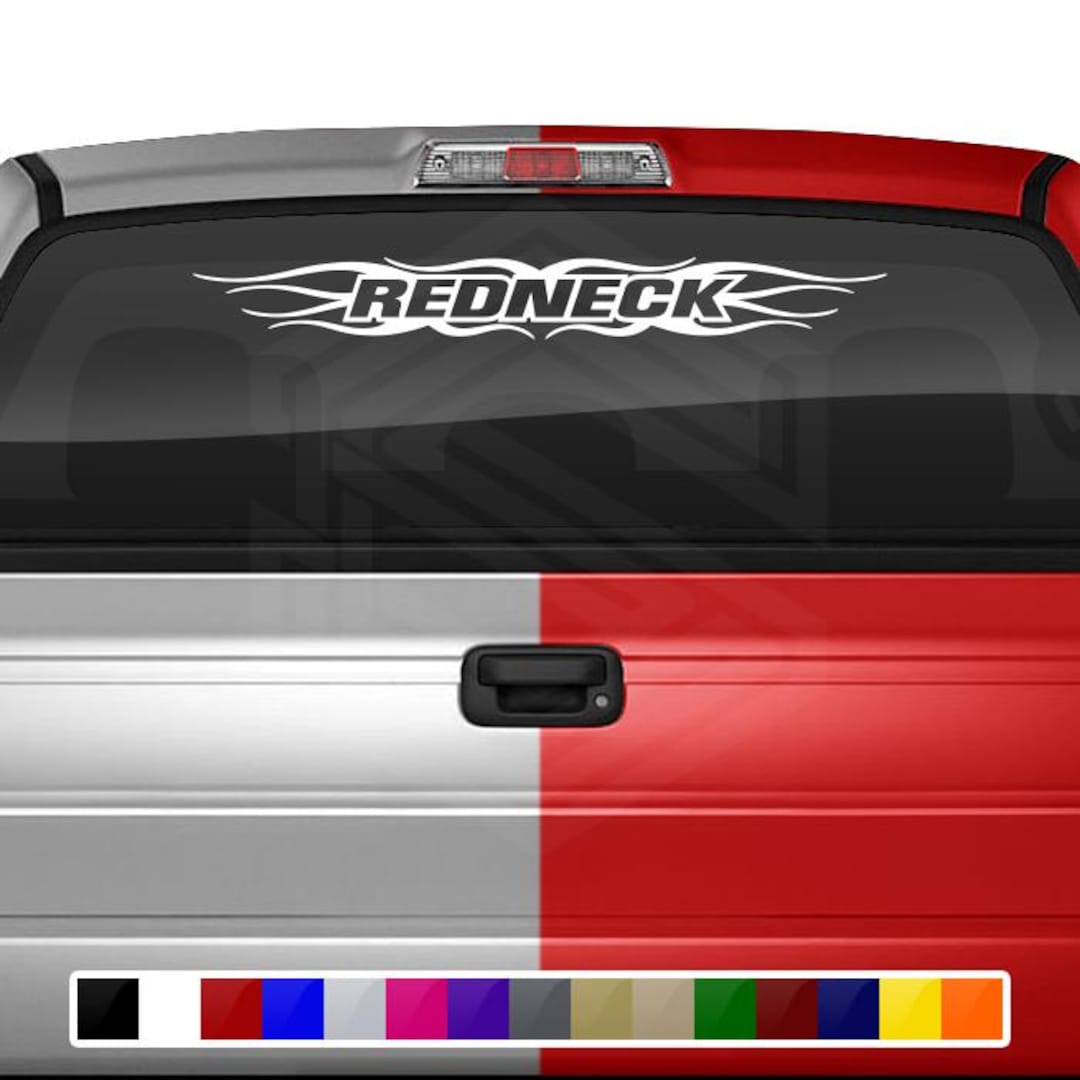 Design #121 REDNECK Decal Sticker Windshield Window Vinyl Graphic ...