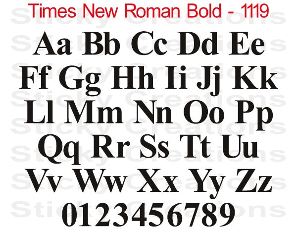 Times New Roman Font Bold