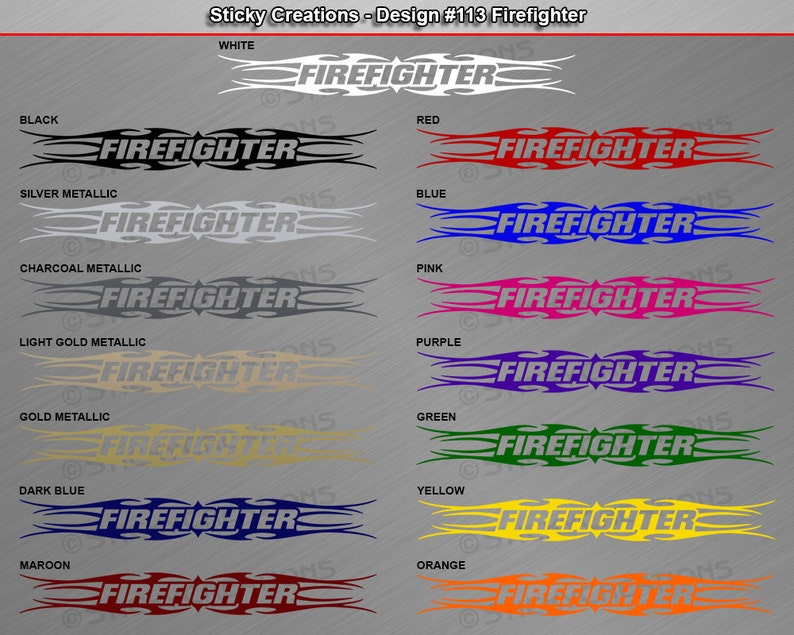 Design 113 Firefighter Tribal Flame Windshield Decal Sticker Vinyl ...