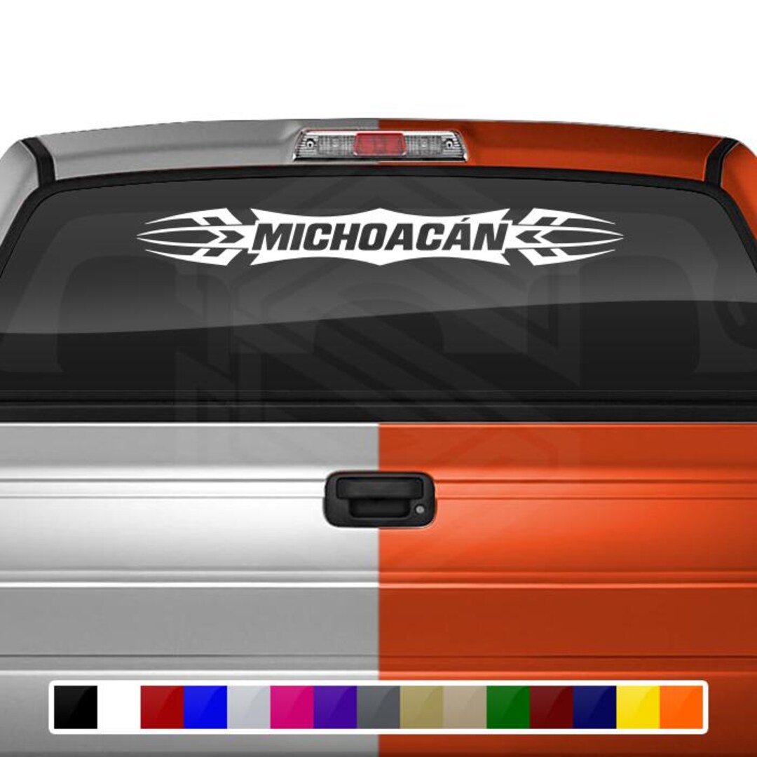 Design #120 MICHOACÁN MX Mexico Decal Sticker Windshield Window Vinyl ...