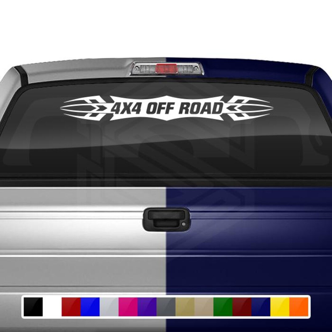 Design #120 4X4 OFF ROAD Decal Sticker Windshield Window Vinyl Graphic ...