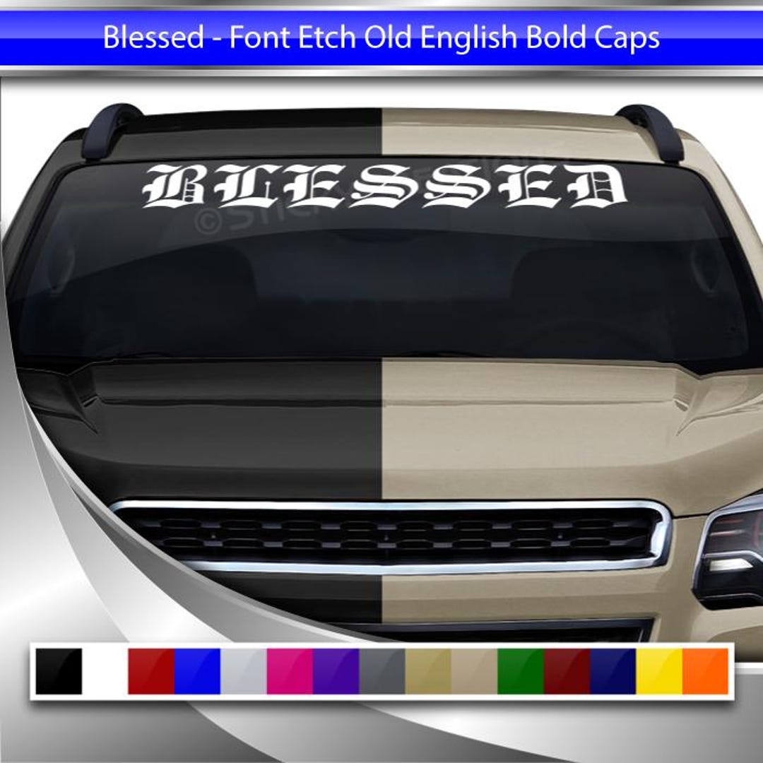 BLESSED Decal Sticker Windshield Window Vinyl Graphic Banner for Car ...