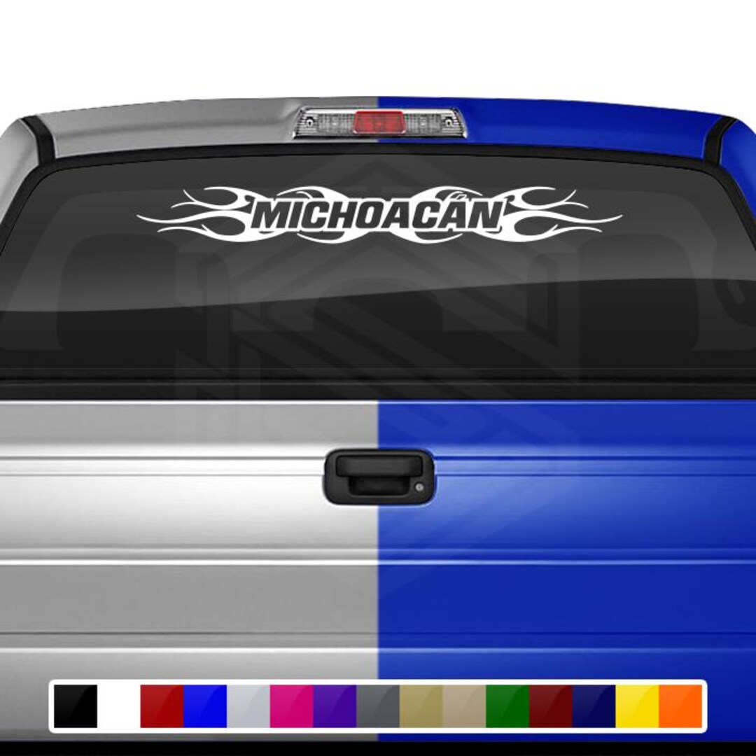 Design #108 MICHOACÁN MX Mexico Decal Sticker Windshield Window Vinyl ...