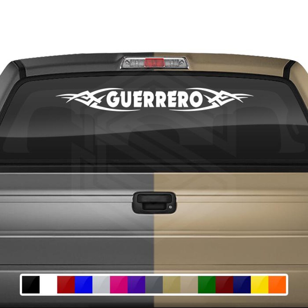 Design #106 GUERRERO MX Mexico Decal Sticker Windshield Window Vinyl ...