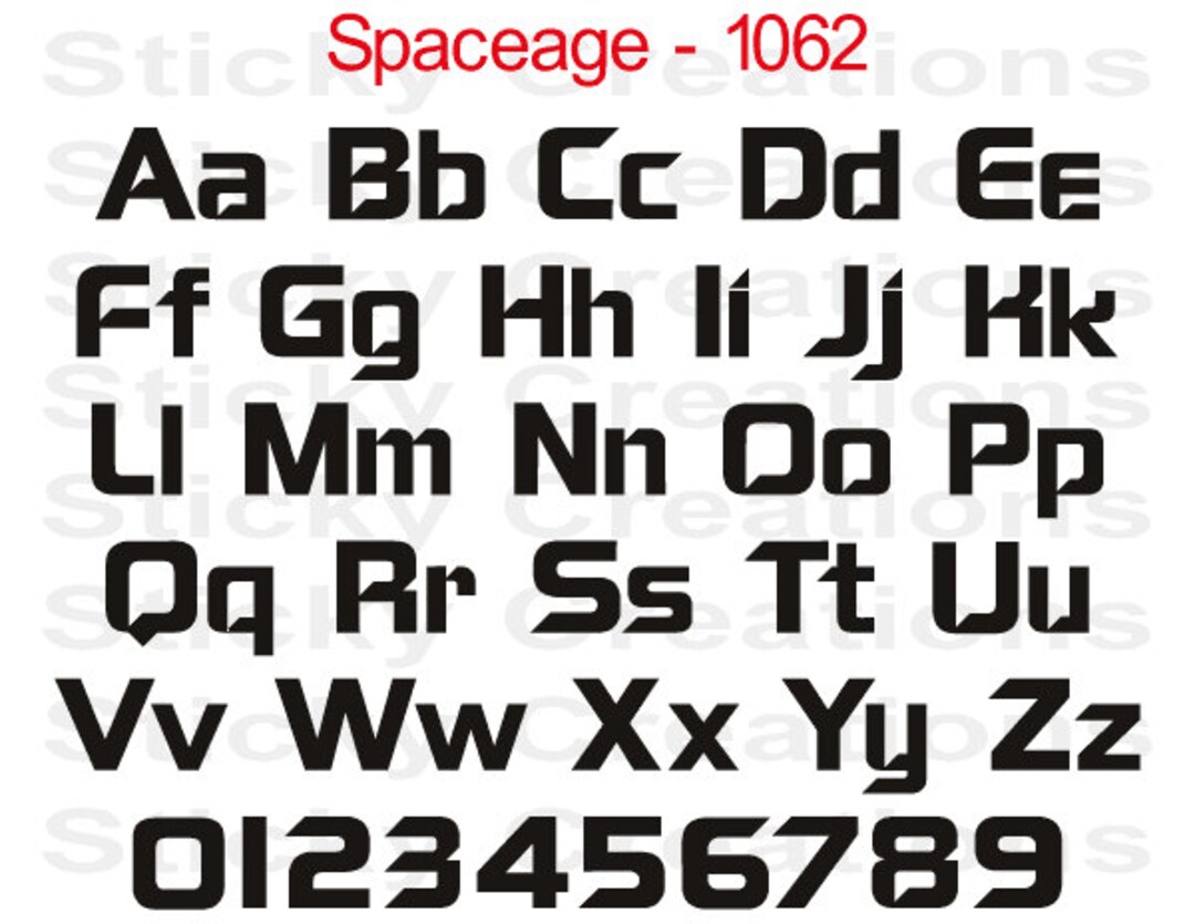 Custom Text Spaceage Font Bold Customized Personalized Letters Name ...