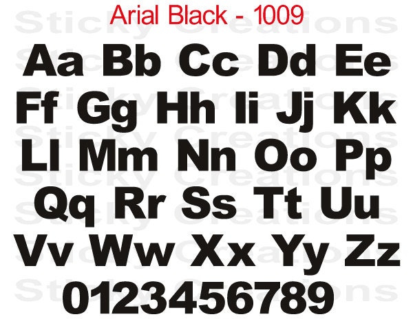 Custom Text Arial Black Font Customized Personalized Letters Name ...