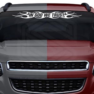 Design #108 in GOD We TRUST Decal Sticker Windshield Window Vinyl ...