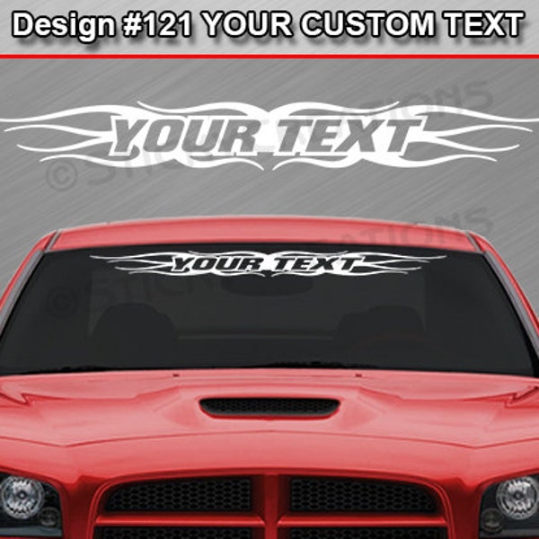 Custom Text Biffo Font Customized Personalized Letters Name Windshield ...