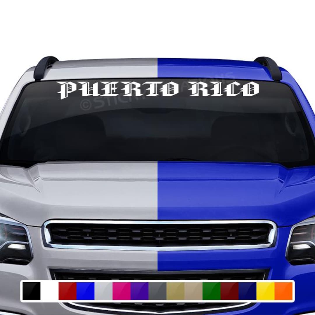 PUERTO RICO Decal Sticker Windshield Window Vinyl Graphic Banner for ...