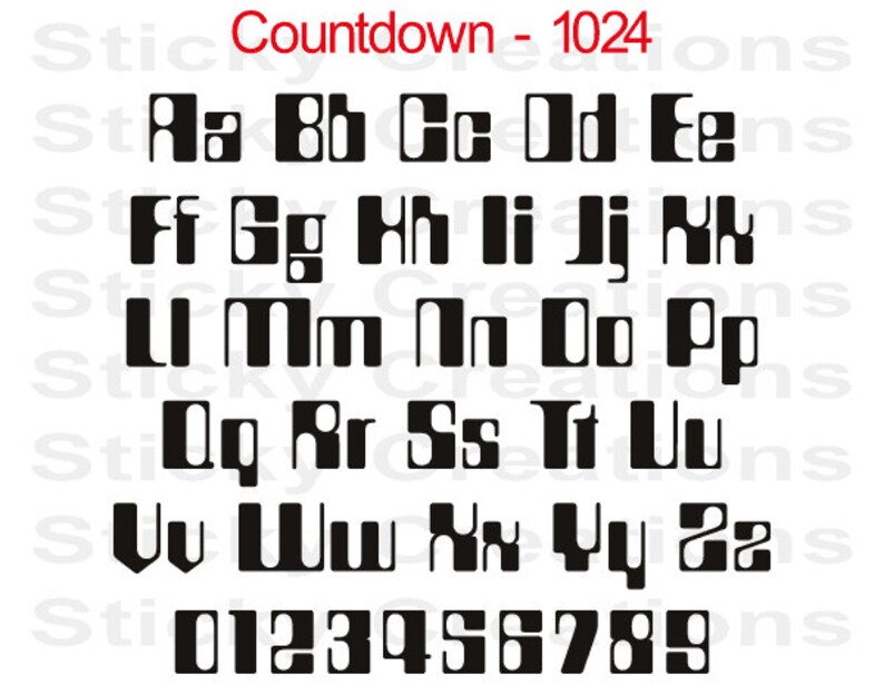 Custom Text Countdown Font Customized Personalized Letters - Etsy