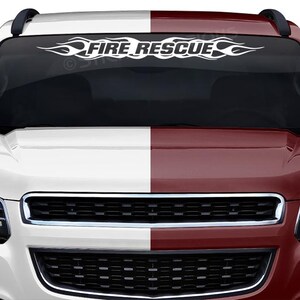 Design #100 FIRE RESCUE Decal Sticker Windshield Window Vinyl Graphic ...