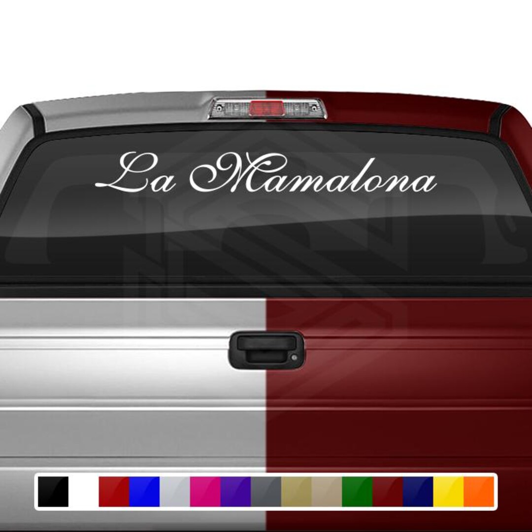 LA MAMALONA Decal Sticker Windshield Window Vinyl Graphic Banner Car ...