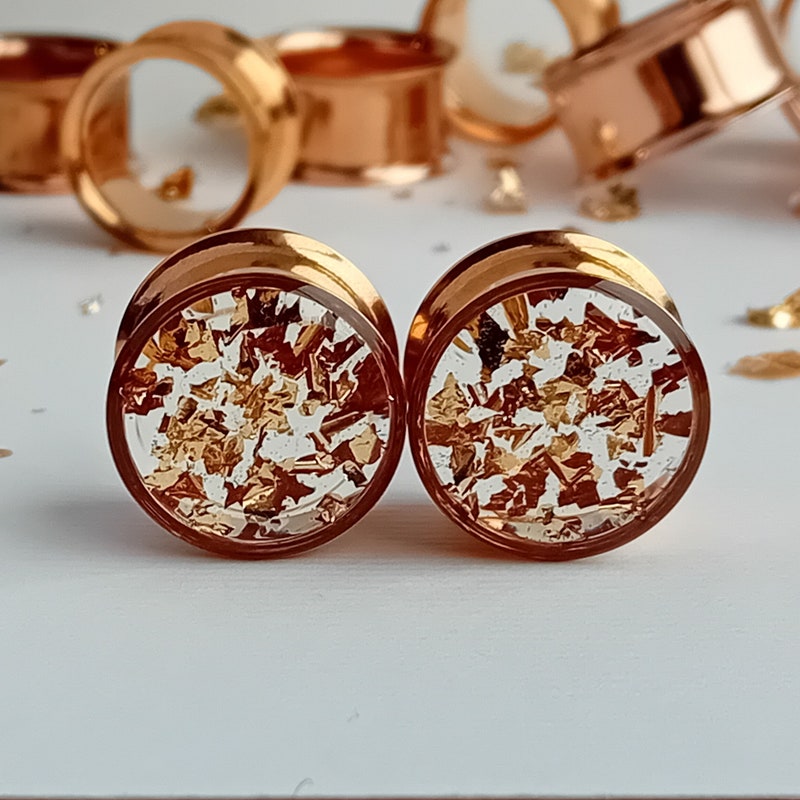 1/2 Inch Rose Gold Plugs - Etsy UK